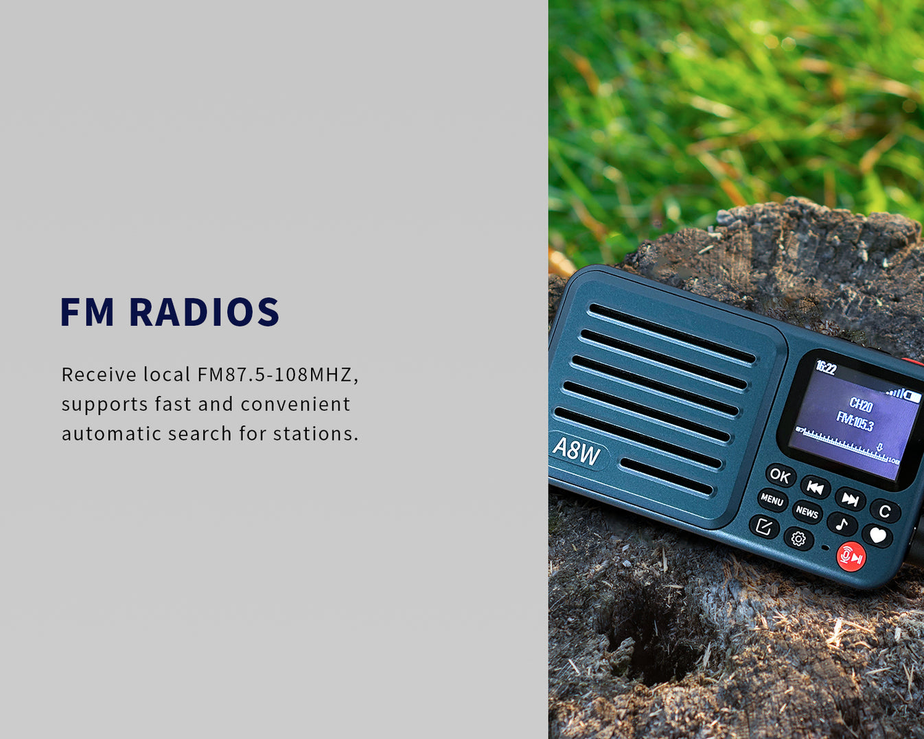 ChoYong A8W Support FM/Micro SD/ 40K+ internet Radio – Choyong Radio